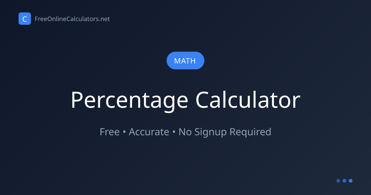 Free Percentage Calculator 2025 - Instant & Accurate Results | 2025 ...